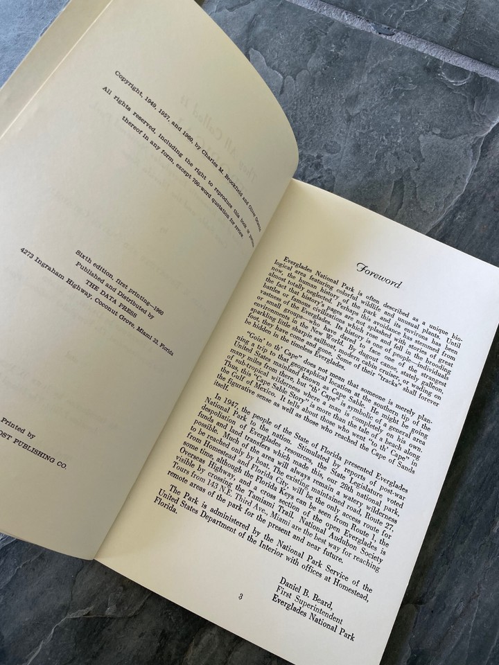 1960 TROPICAL Everglades National Park TALES Charles M Brookfield ...