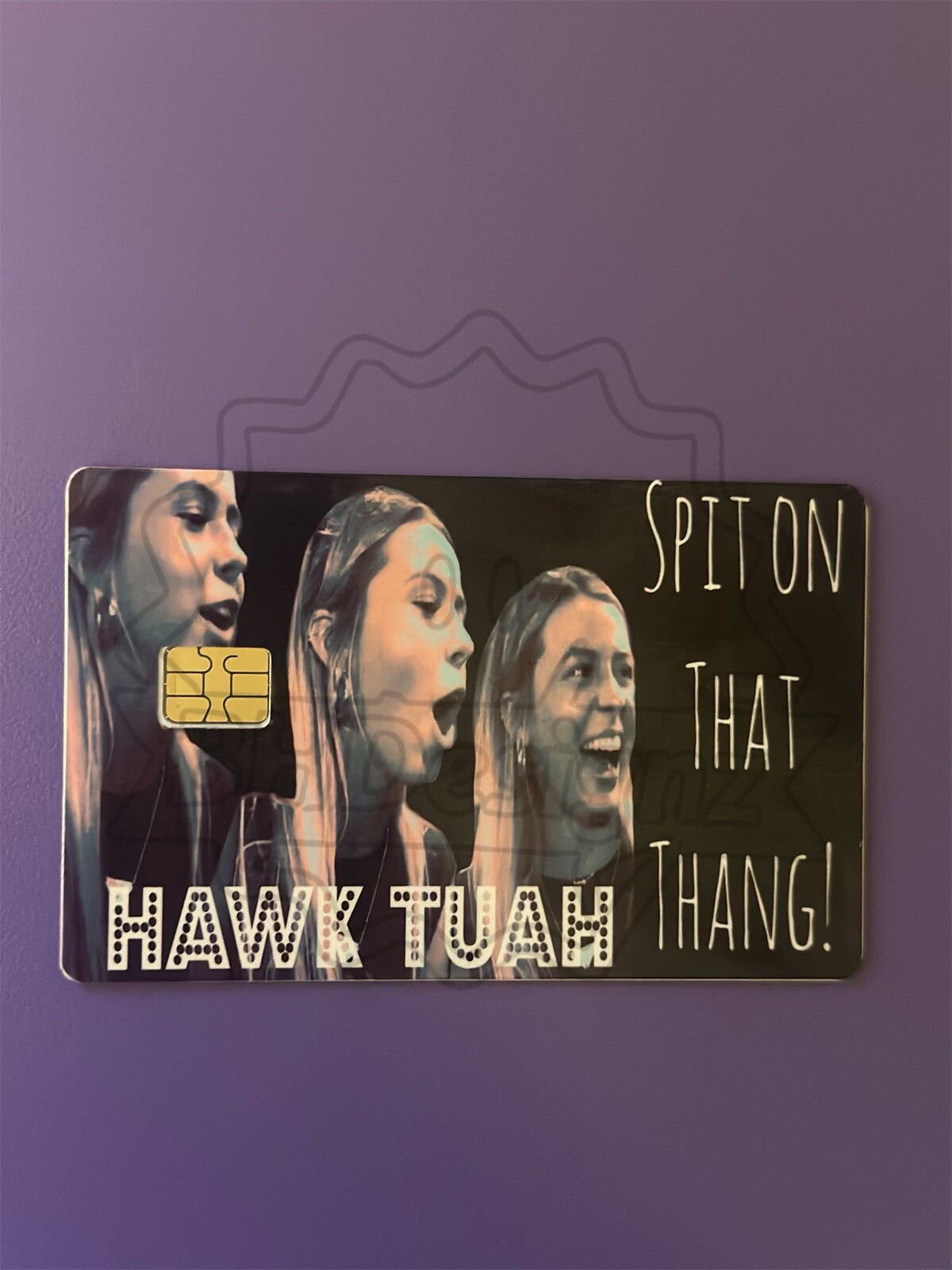 Hawk Tuah Girl Credit Card Cover Tik Tok Sticker Decal Chip High ...