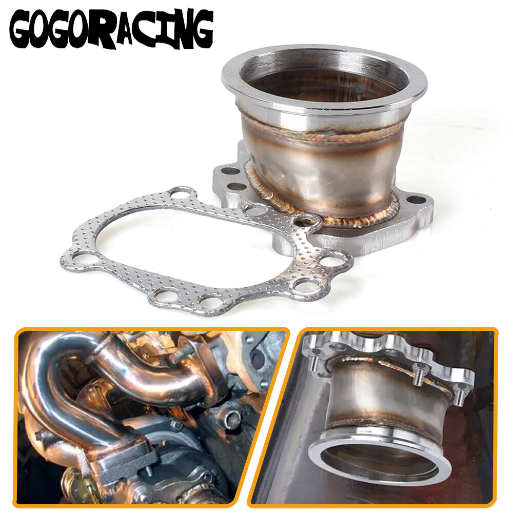 76mm Turbo Turbo Down Pipe 5 Bolt Flange To 2.5"63mm V Band Adapter For ...