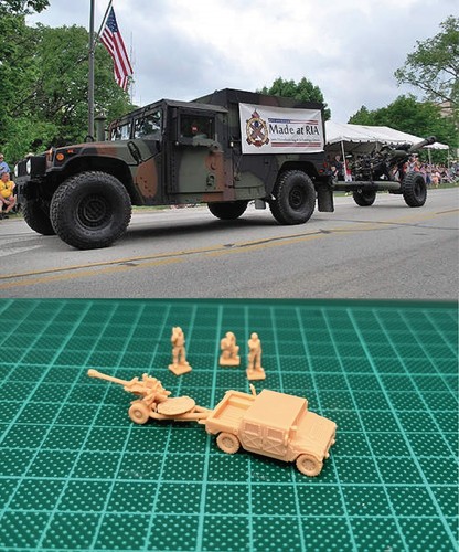 1/144 USA M-119 Howitzer /w gunners & Humvee Pickup (fine detail) Resin ...