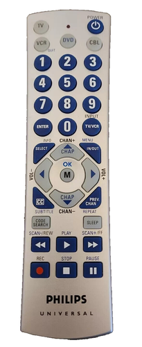 Genuine Philips Gray Universal TV VCR DVD Remote Control (CL035A) Free Shipping | eBay