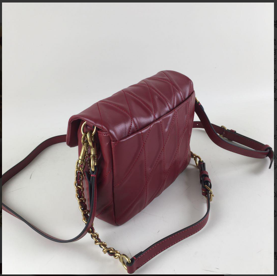 COACH CW629 Times Square Tabby Shoulder Bag 20 Quilted Merlot Ruby Red Outlet | eBay