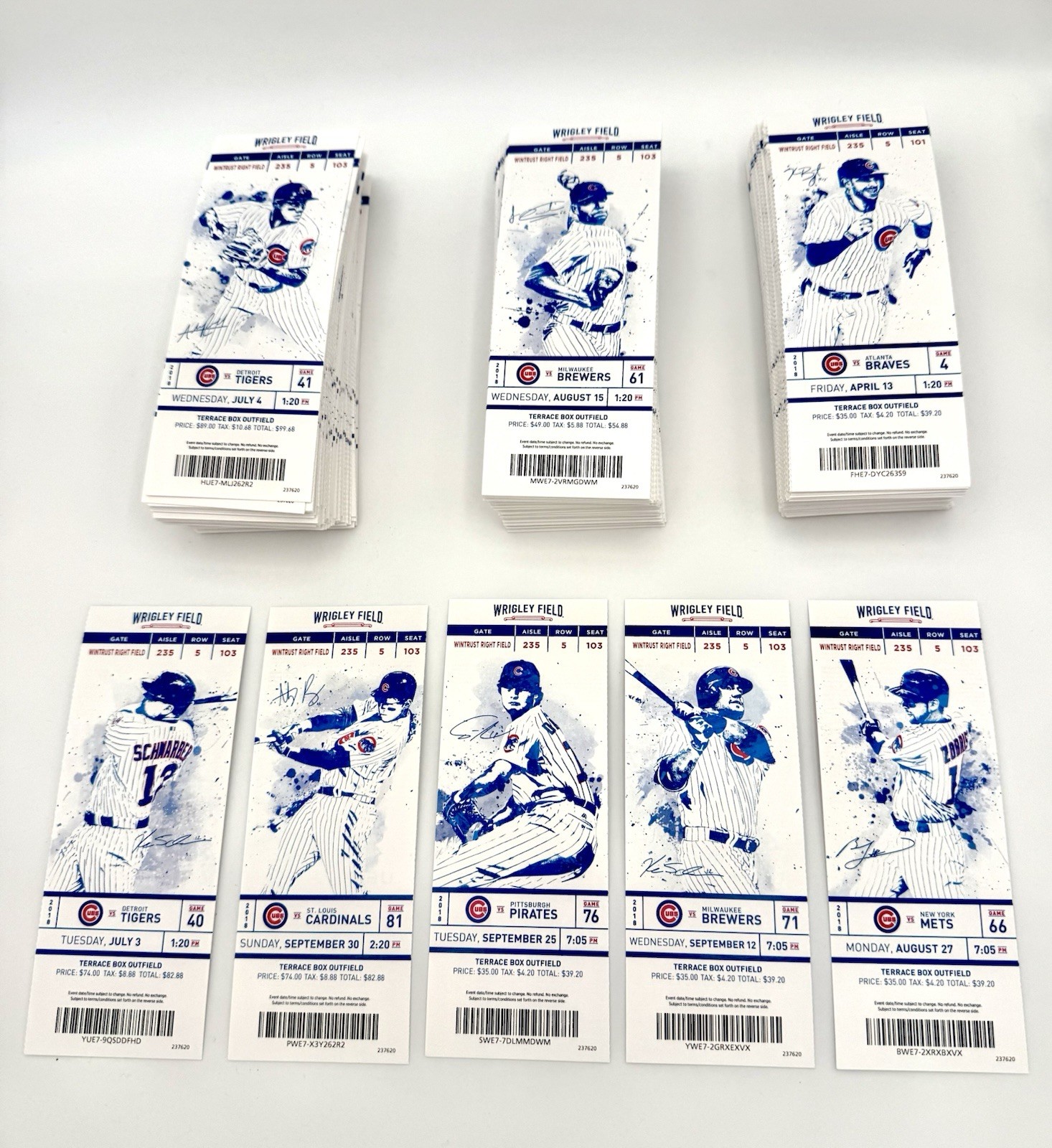 PICK YOUR GAME 2018 Chicago Cubs Baseball Home Games Collectable Ticket ...