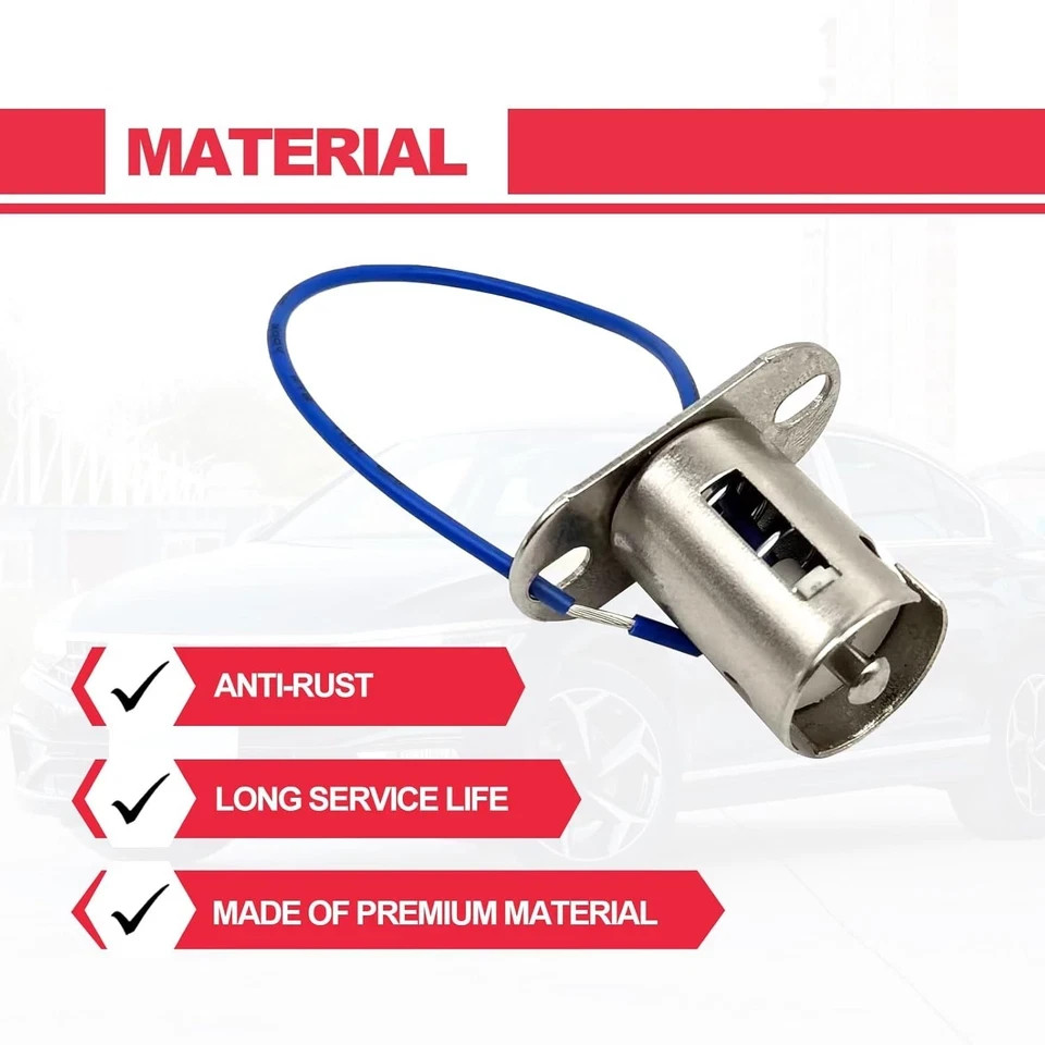 2PCS BA15s 1156 Bayonet Type Silver Led Bulb Socket, for Auto Truck ...