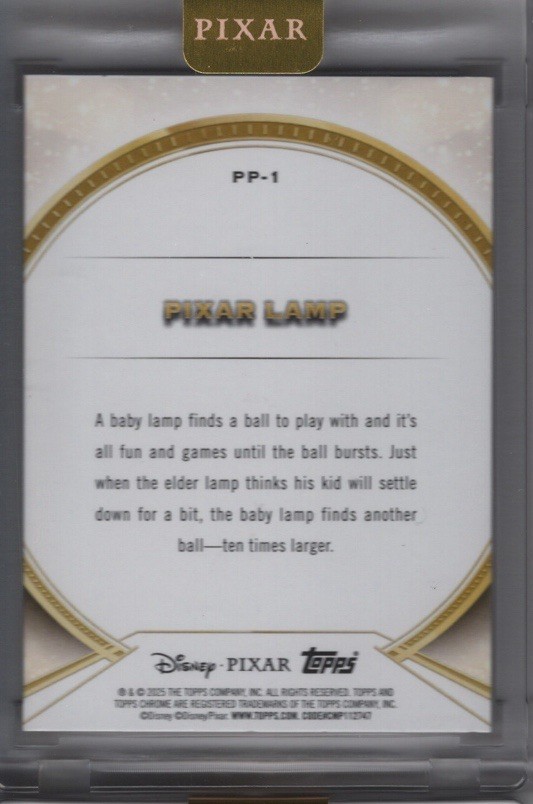 2025 Topps Disney Pixar Gold PIXAR LAMP perfection black parallel 07/10 SP | eBay
