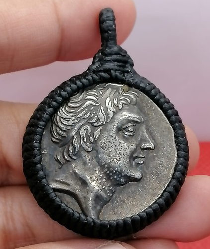 Antique ancient silver Roman king coin made as amulet | eBay