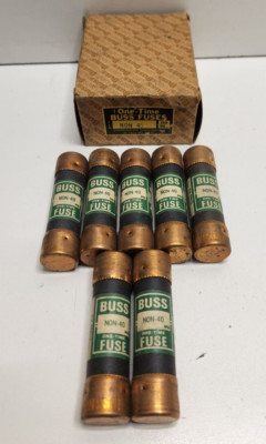 LOT OF 7 NEW OLD STOCK! BUSSMANN 40A 250V K5 FUSES NON-40 | eBay