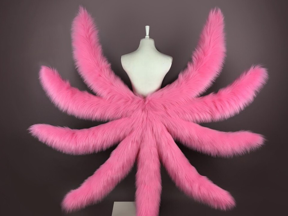 Legends LOL KDA Ahri Nine-Tailed Cosplay Fox Tails Prop Halloween Party ...
