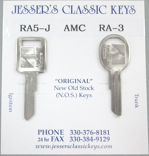 Very Rare Original AMC Keys 1985 1986 1987 1988 1989 NOS J Blank | eBay