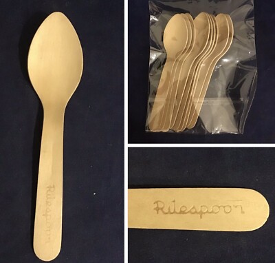 Vintage Ice Cream Wooden Spoons~Set Of 9~ "Ritespoon" Embossed (XX) | eBay