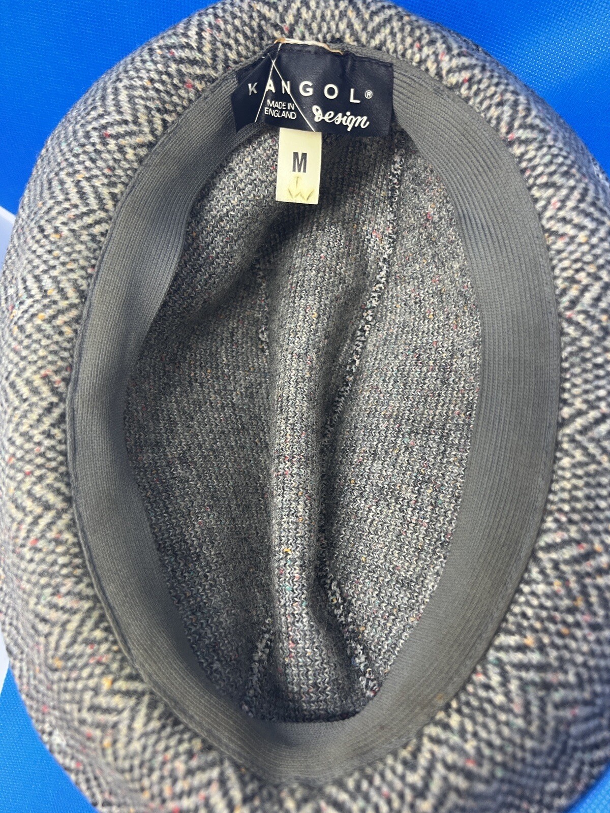 Kangol Jetter Herringbone Tweed Gray Wool Trilby Fedo… - Gem