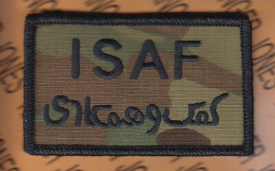 US ARMY ISAF w/ Script OCP w/ Hook 3.75" uniform patch m/e IE | eBay