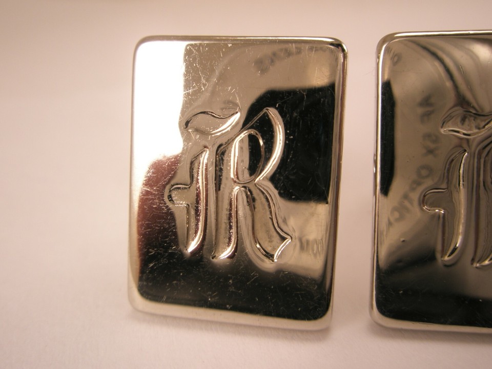 R Monogram Initials Letter Vintage Cuff Links randall rory rip riley ...