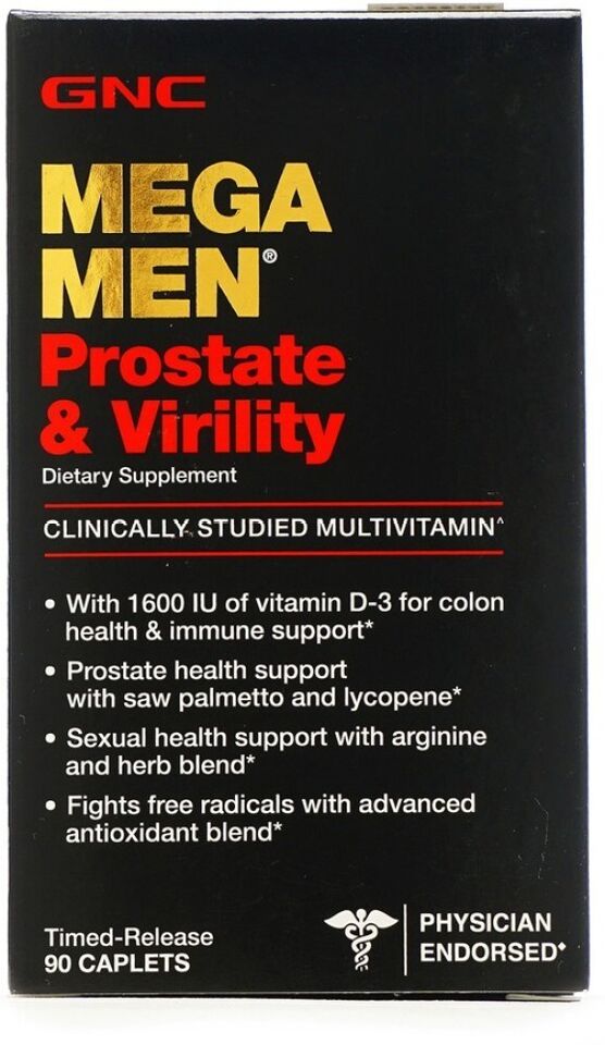 Gnc Mega Men Prostate And Virility Sexual Health 90 Ct Exp 11 25