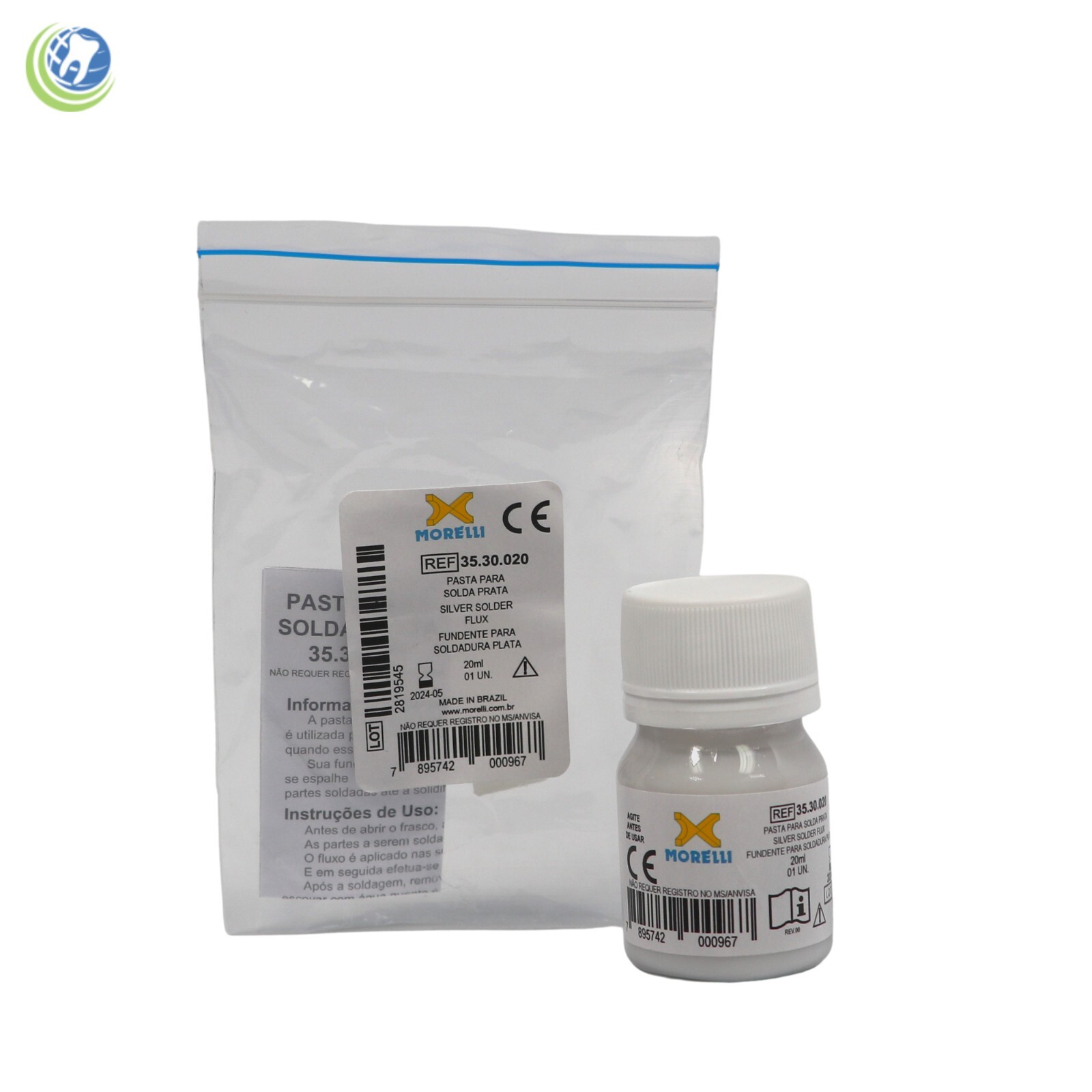 Orthodontic Dental Silver Platinum Palladium Solder Flux Paste Morelli ...