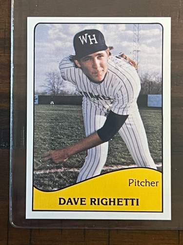 1979 TCMA Minor League #21 Dave Righetti RC Rookie Card West Haven ...
