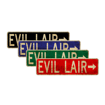 Evil Lair Right Arrow Street Sign| Garage Bar Home Vintage Décor ...