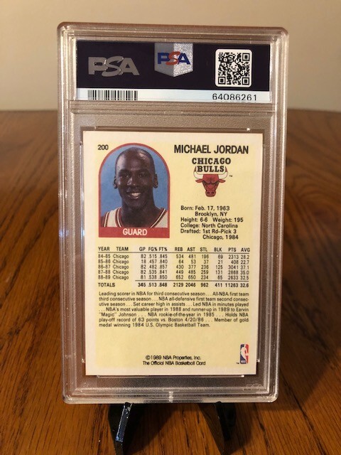 1989 Hoops Michael Jordan #200 PSA 8 NM/Mint Graded Chicago Bulls | eBay