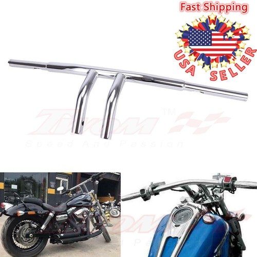 1-1/4" Fat T-Bars Handlebars 8" Rise Drag Bars For Harley Dyna Softail ...
