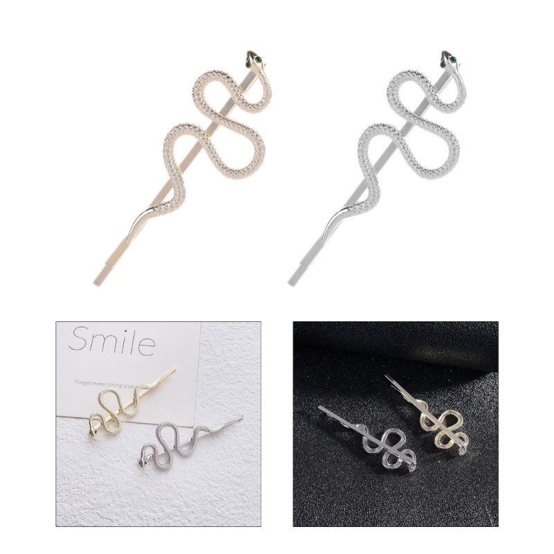 Lovely Hair Clip Curved Snake Shape Hair Clip One Word Hair Ornament ...