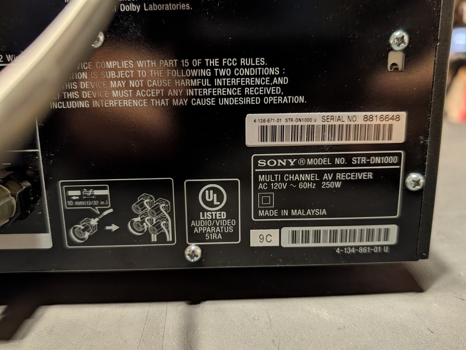 SONY STR-DN1000 MULTI CHANNEL HDMI AUDIO VIDEO RECEIVER - TESTED | eBay