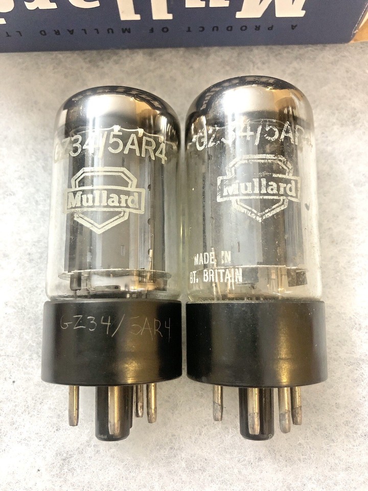 Mullard GZ34 5AR4 F32 NOS Testing Values Matched Pair | eBay