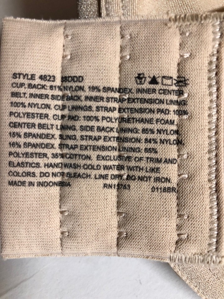 Playtex Love My Curves Full-Figure Underwire Bra, Sz 38DDD Beige 4823 ...