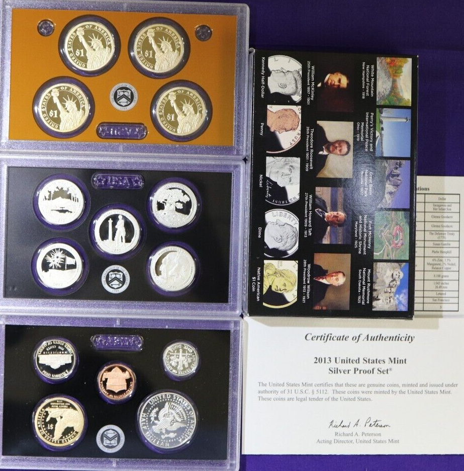 2013 Silver Proof Set U.S. Mint Original Government Packaging And COA | eBay