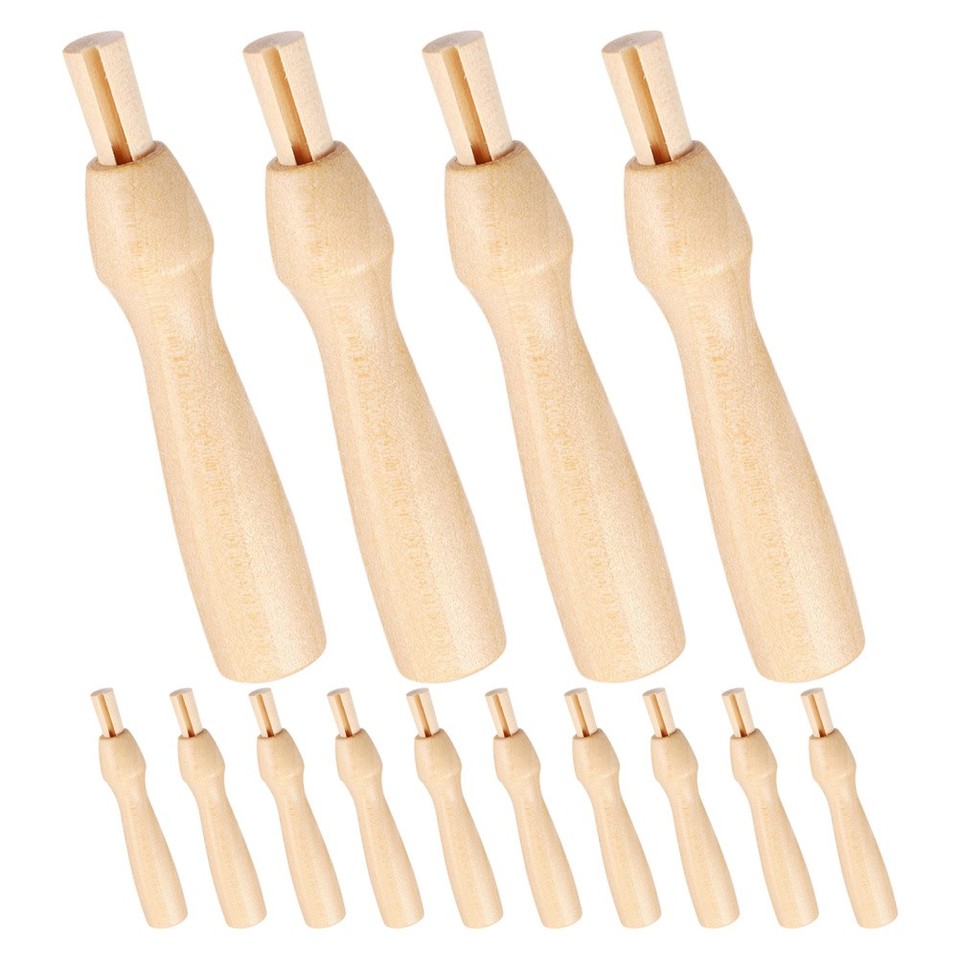 14pcs Poking Felting Pen Handles - Wooden Punch Cross Stitch Felting ...