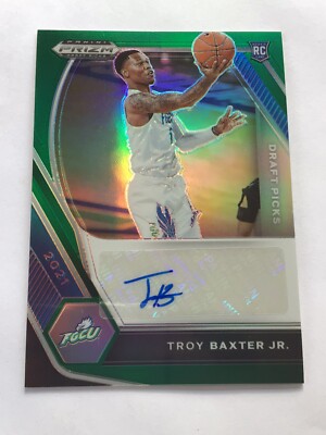 2021 Prizm Draft Picks Troy Baxter Jr. Rookie Green Prizm Autograph #DP ...