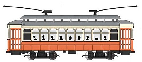 Bachmann Brill Trolley - Standard DC - Orange, Cream, Gray - N Scale ...