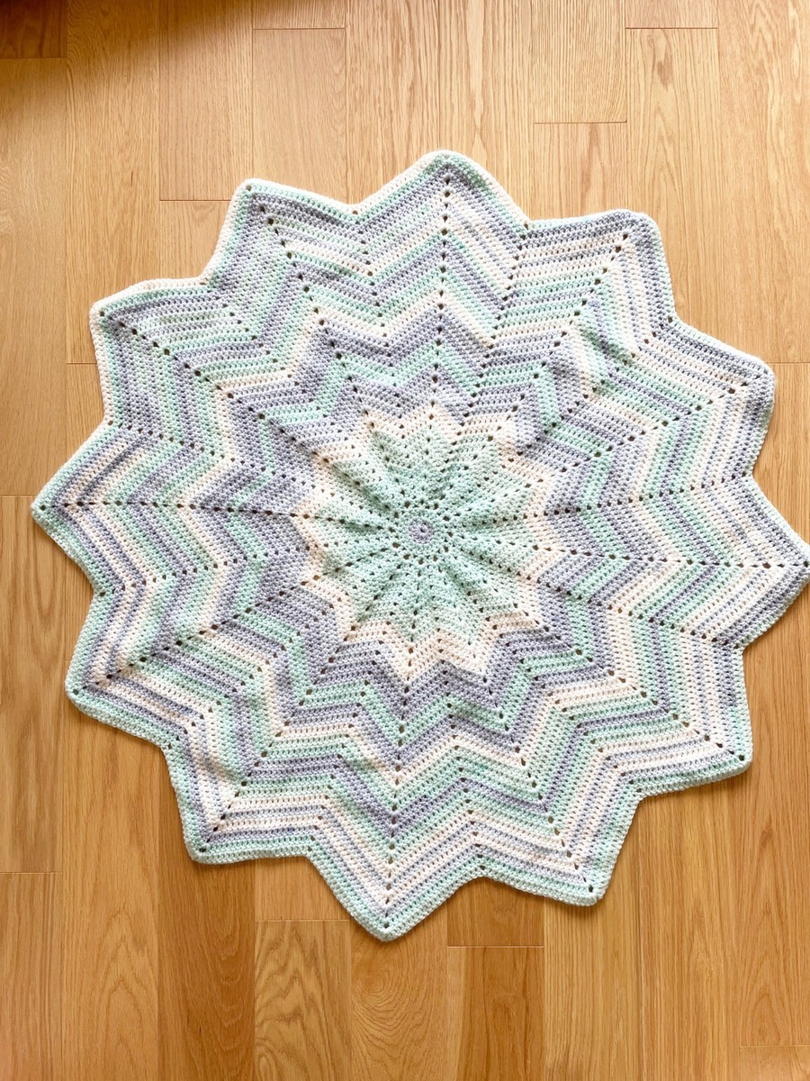 Star Shaped Baby Blanket Crochet Pattern 12 Point Star Blanket, Star