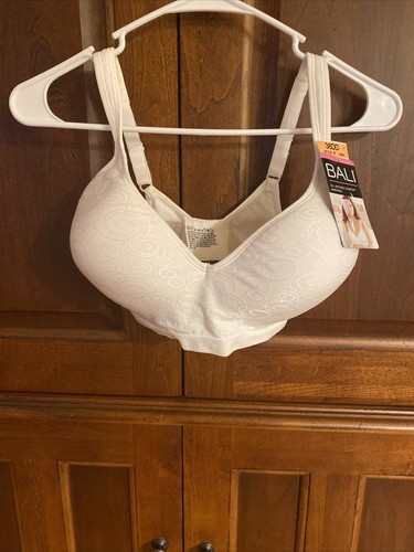 Bali Comfort Revolution Wire Free Full Coverage Bra White Swirl (3463 ...