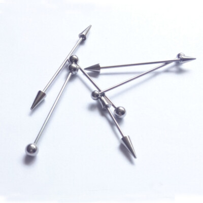 10pcs/lot Industrial Scaffold Barbell Ear Cartilage Piercing Bar ...