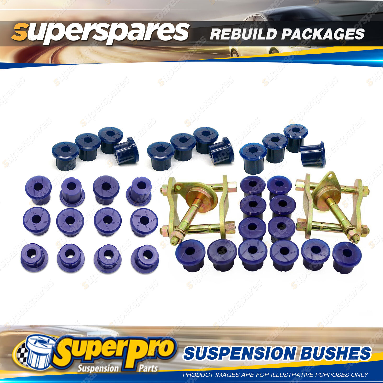 Rear SuperPro Suspenison Bush Kit for Toyota Landcruiser 79 Series 99 ...