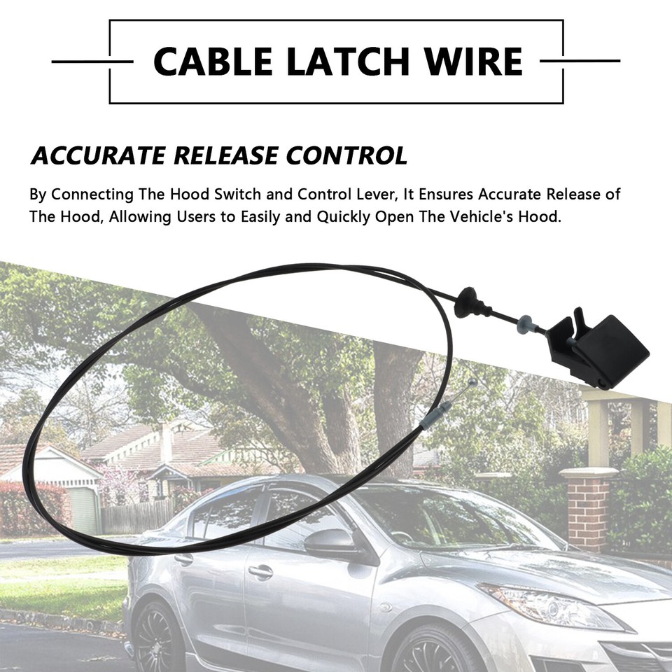 Bonnet Hood Release Cable Latch Wire Fit for 2010 2011 2012 2013 Mazda ...