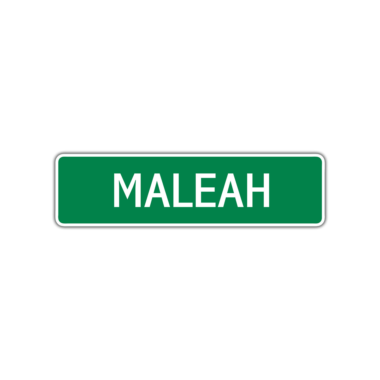 Maleah Girls Name Letter Printed Label Art Decor Novelty Aluminum Metal ...