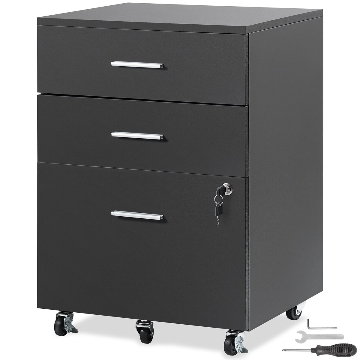 3 drawer rolling file cabinet store