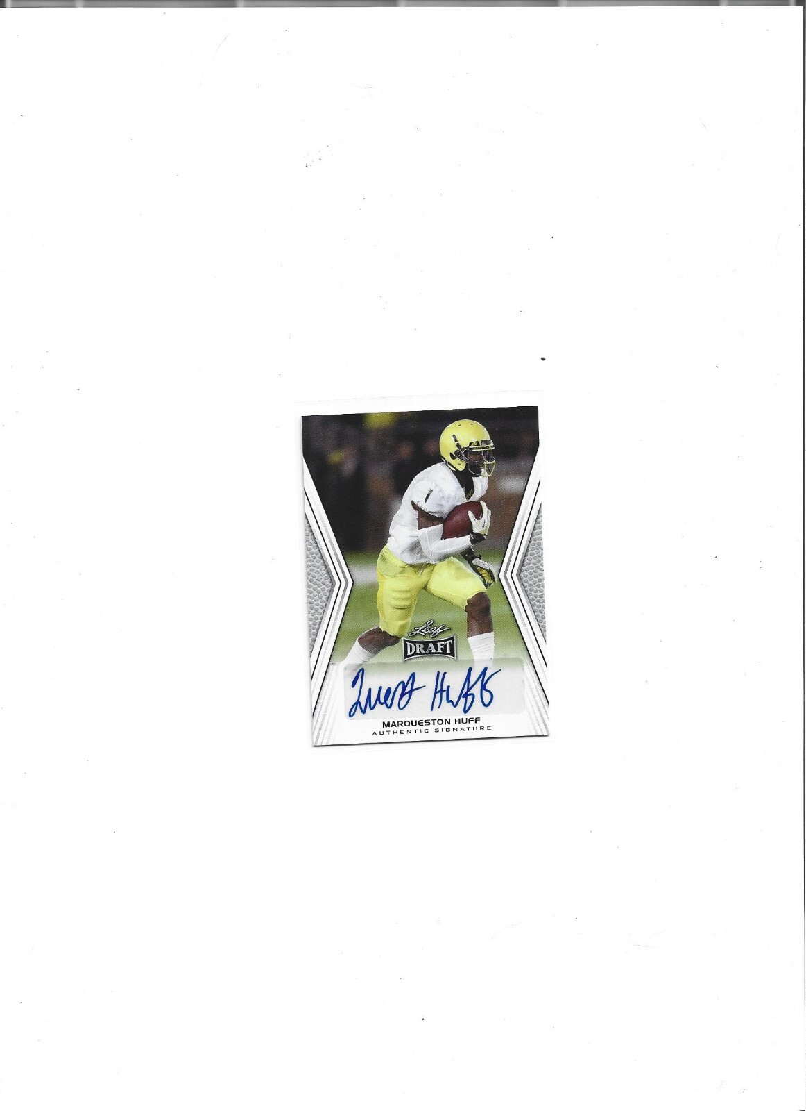 MARQUESTON HUFF AUTOGRAPH 2014 LEAF DRAFT AUTHENTIC SIGNATURE | eBay