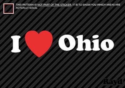 (2) I Love Ohio Sticker Decal Die-Cut Vinyl | eBay Australia