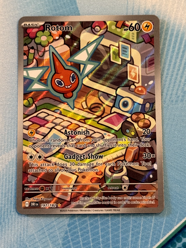 Pokemon Card Rotom Illustration Art Rare (197/182) Destined Rivals NM ...