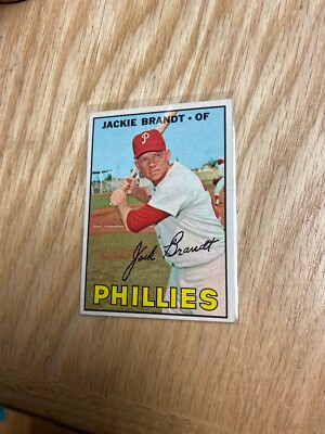 1967 Topps Baseball Jackie Brandt Philadelphia Phillies Card #142 | eBay