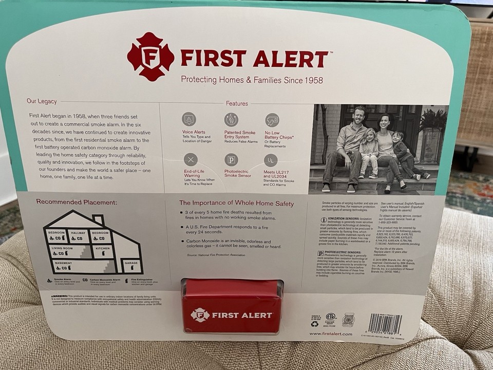 First Alert Smoke & Carbon Monoxide Alarm with Voice and Location ...