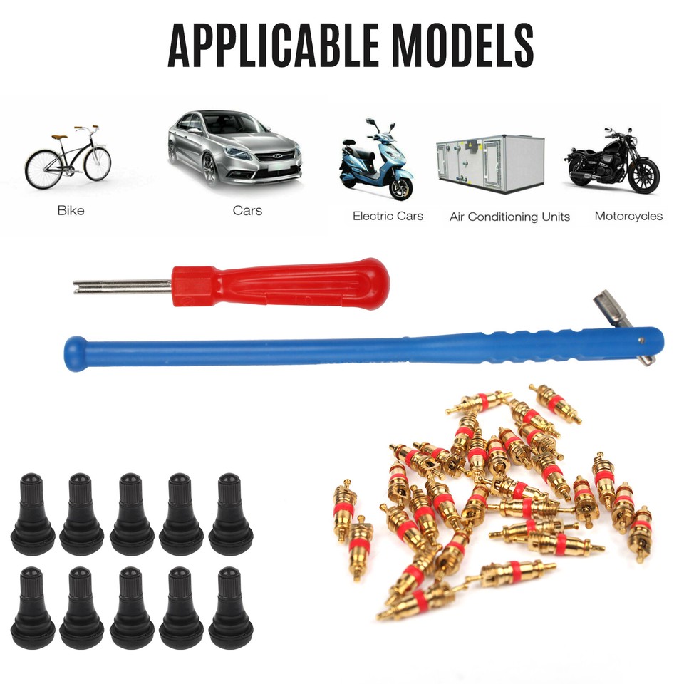43-65PCS Valve Stem Installation Remover Repair Tool Puller Car Tire ...