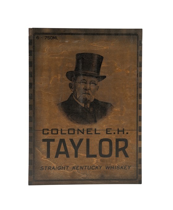 Colonel EH Taylor Wooden Box E. H. Taylor Bourbon Wood Advertising ...