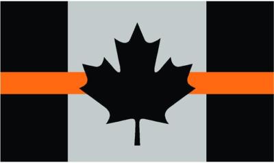 Canada Canadian ORANGE Line Subdued Flag Decal Search and Rescue SAR ...