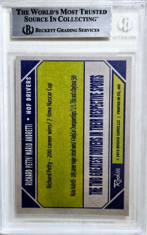 Richard Petty & Mario Andretti Dual Signed Racing Goats Card Autograph ...