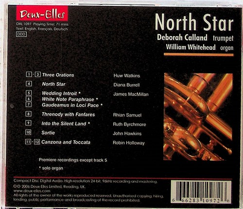 North Star -Deborah Calland, Trumpet & William Whitehead, Organ CD -NEW ...