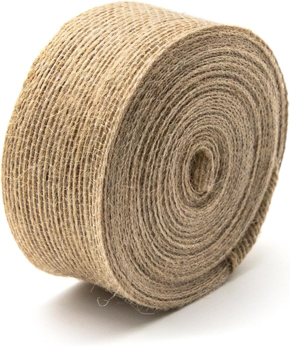 Burlap Wired Ribbon Natural Burlap Ribbon Roll for Gift Wrapping Home ...