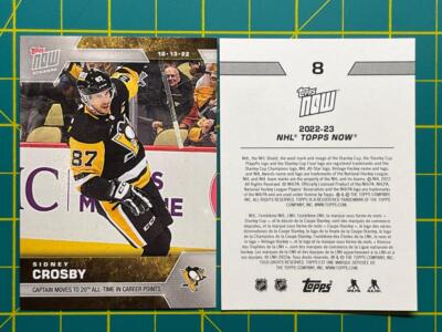 2022-23 Topps Now NHL Stickers #8 SIDNEY CROSBY - Pittsburgh Penguins ...